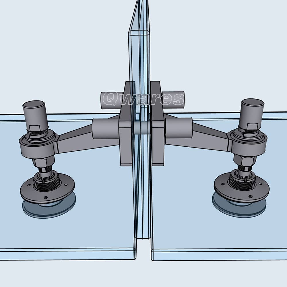 Qwares® Glass Fin Spider for Structural Glazing | Glass Spider Fittings