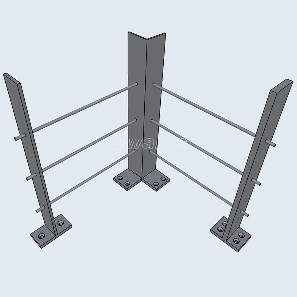3 Laser Cutting Stainless Steel Plate for Cable Railing Post