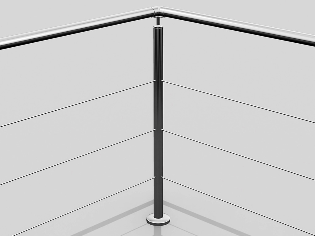 Qwares® Custom Round Stainless Steel Wire Balustrade Posts Supplier ...